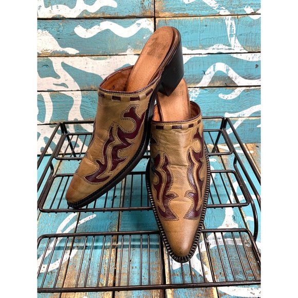 Tony Lama | Shoes | Tony Lama Womans Sz 65b Brownburgandy Leather ...